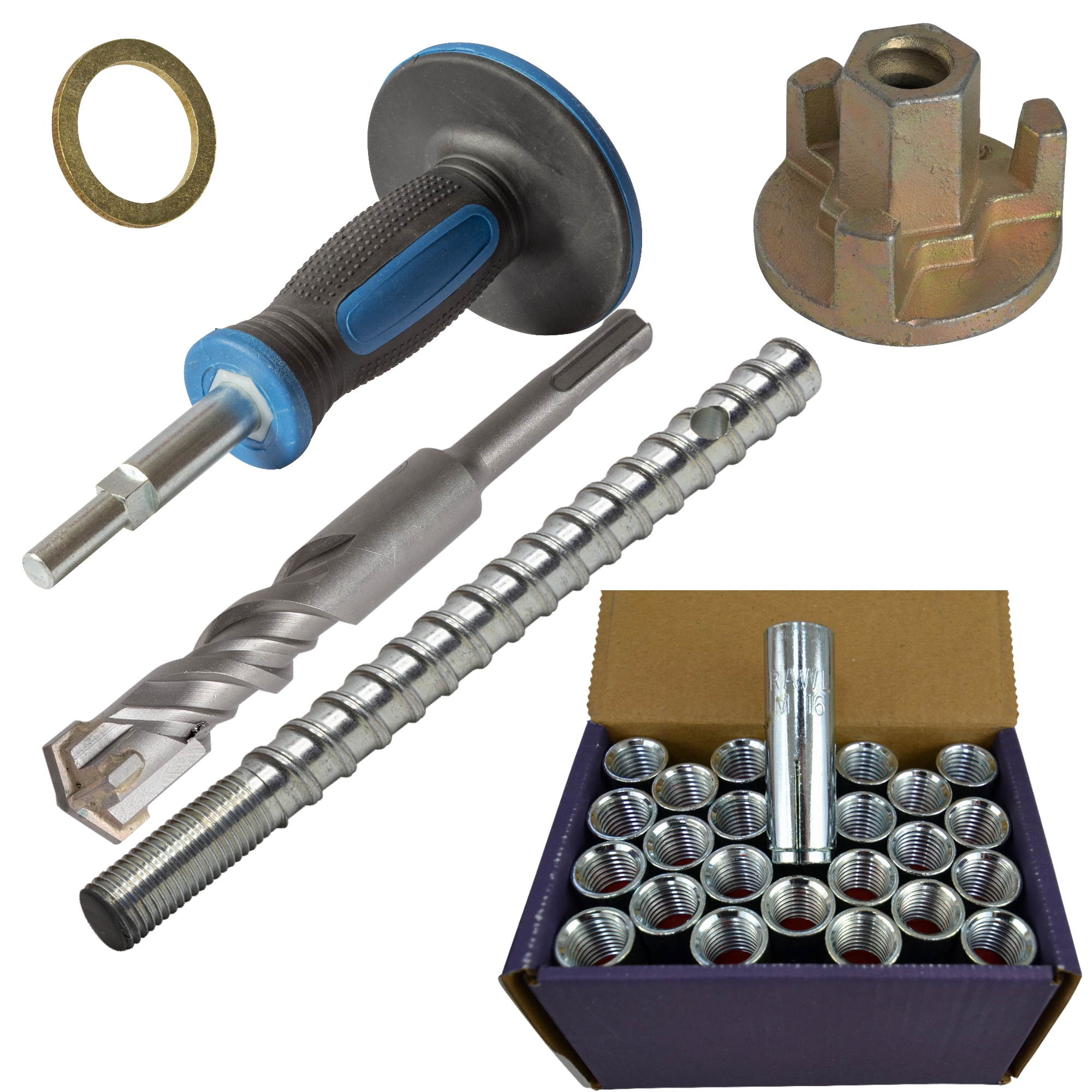 Befestigungsset RAWL Anker M16 Spannspindel Kernbohrständer mit ETA ...